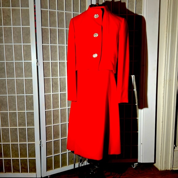 Nan Duskin | Dresses | Vintage Nan Duskin 6s Tomato Red Dress Jacket ...